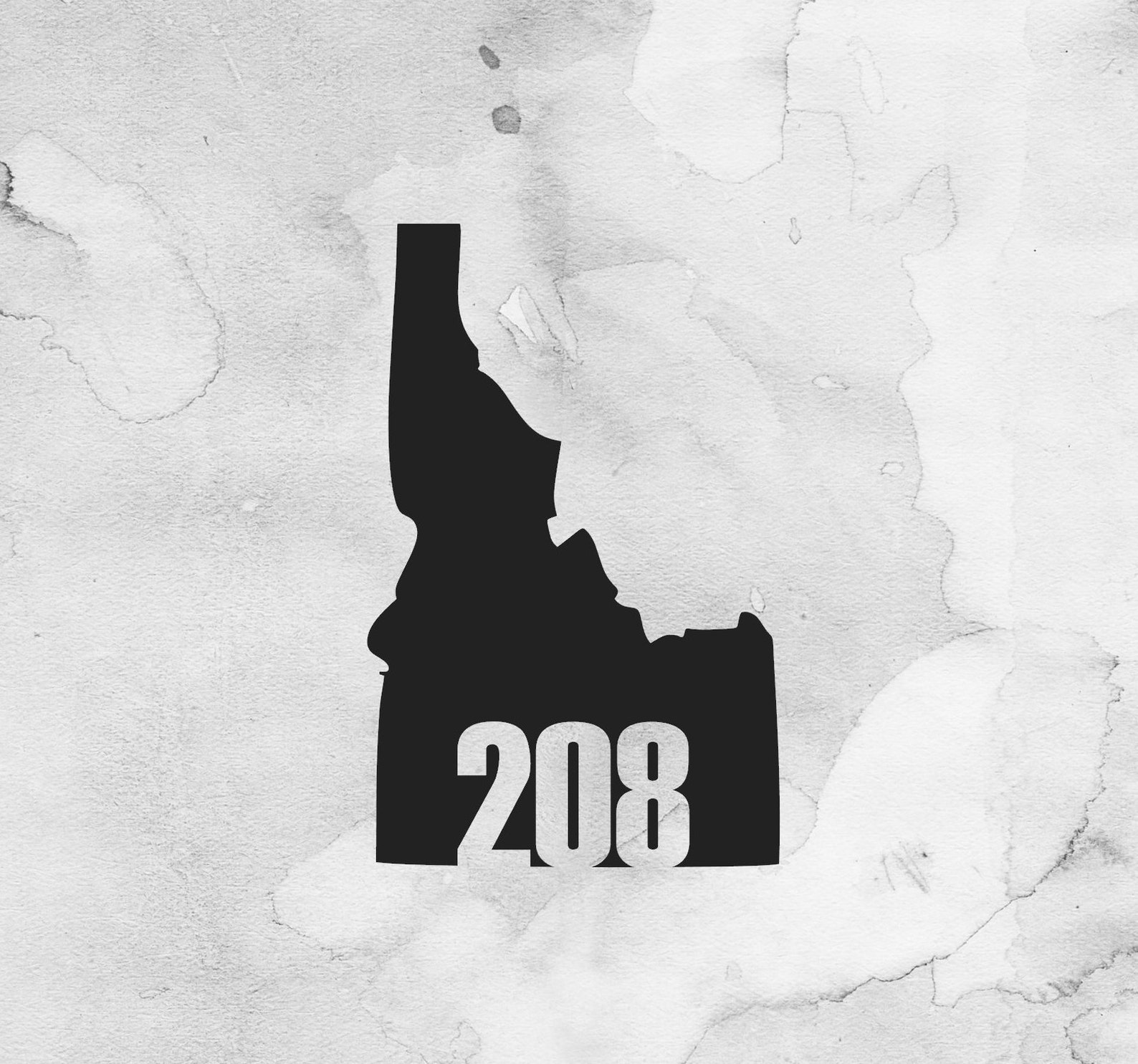 Idaho Decal Idaho Idaho 208 Area Code Idaho Decal - Etsy