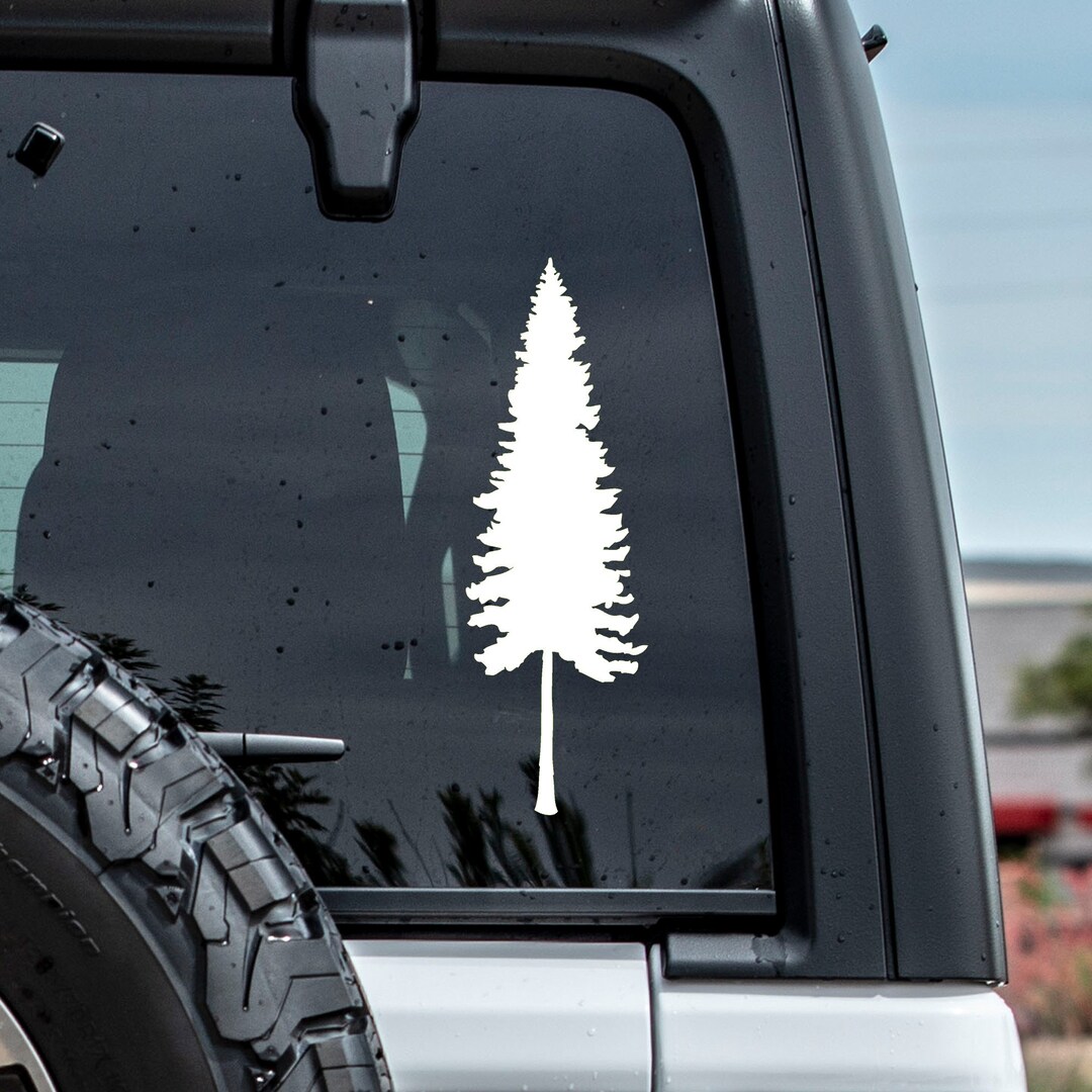 Evergreen Tree Vinyl Car Decal Pine Tree Vinyl Decal Single Tree Decal ...