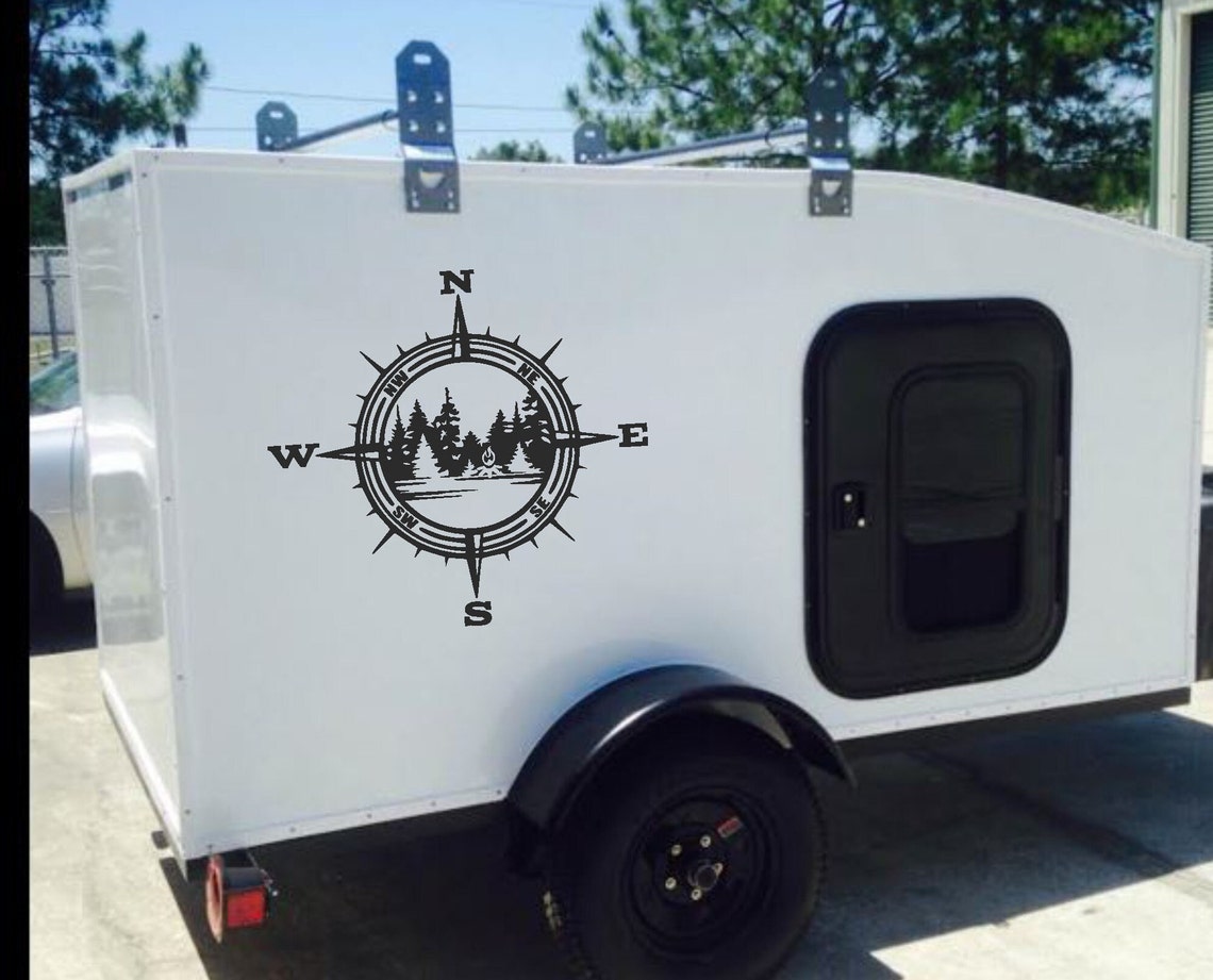 Compass Campfire Large RV Decal - Etsy