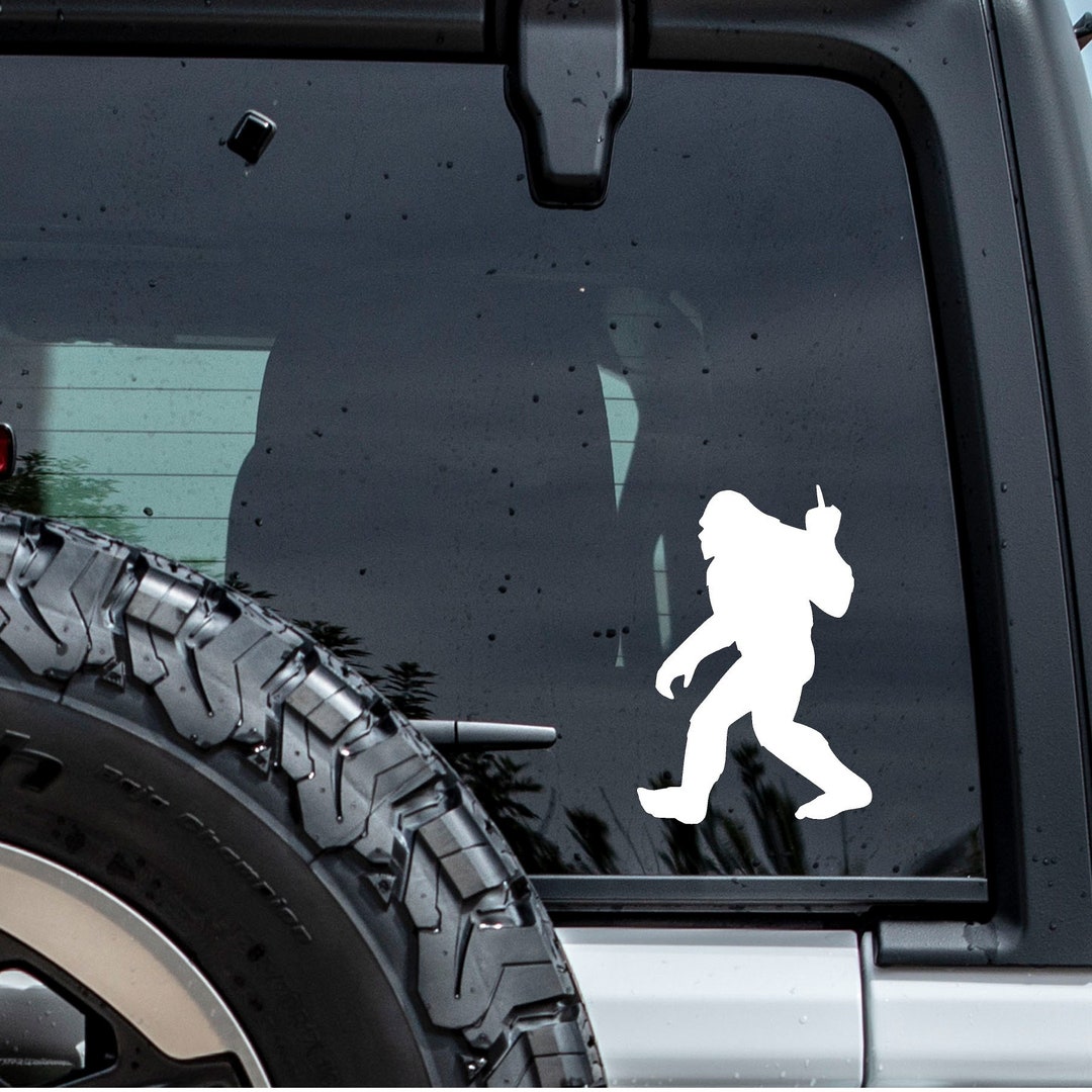 Bigfoot Middle Finger Vinyl Car Decal - Etsy