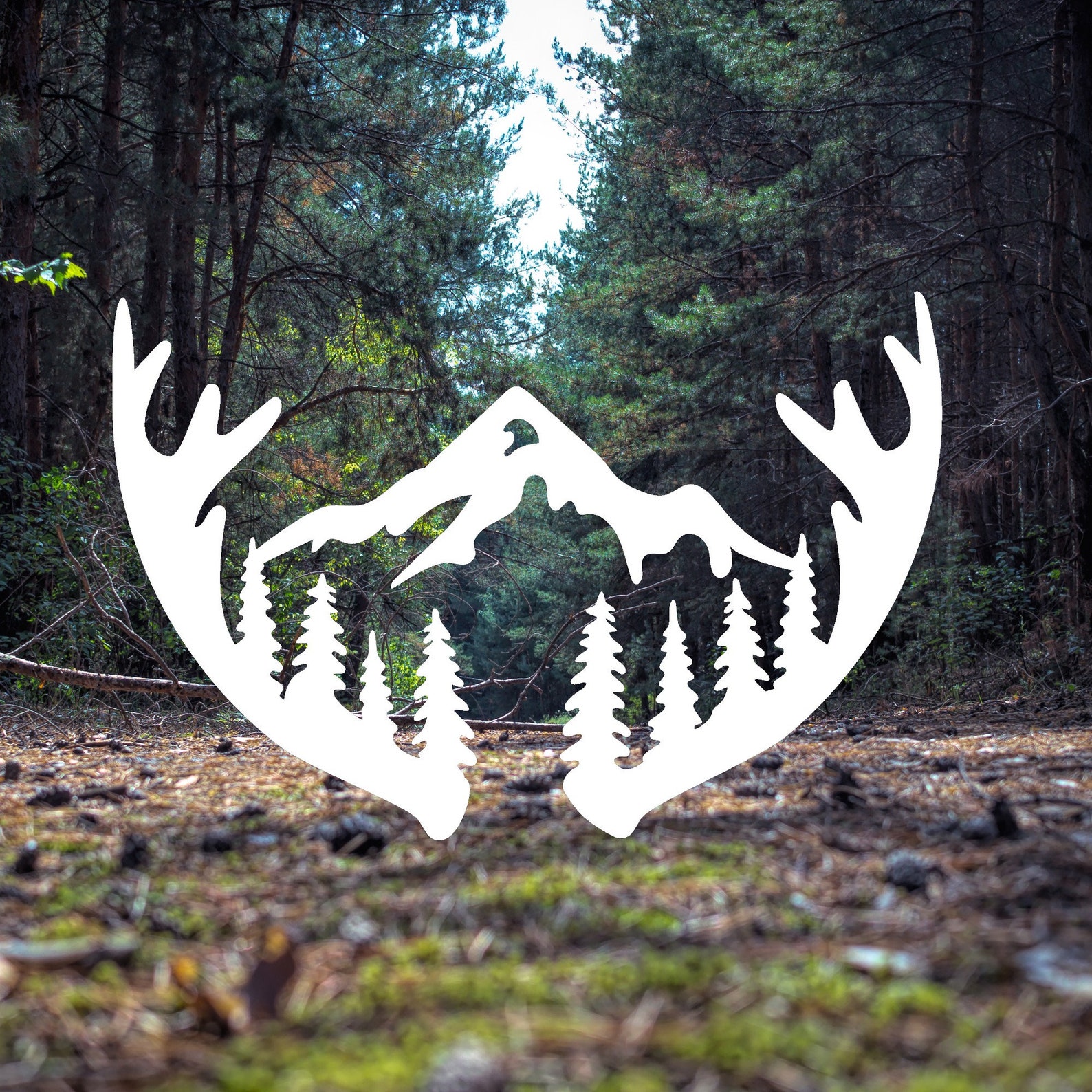 Antler Decal Large RV Decal Deer Antler Decal Mountain | Etsy