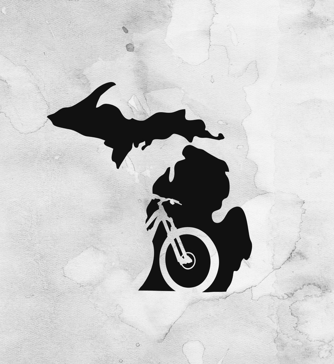 Michigan Mountain Bike Vinyl Decal - Michigan Decal - Michigan Bike ...