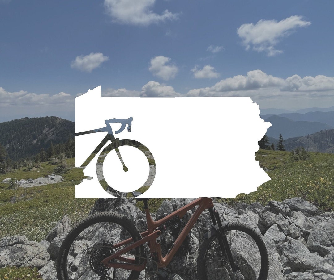 Pennsylvania Road Bike Vinyl Decal - Mountain Bike Decal - Stocking ...