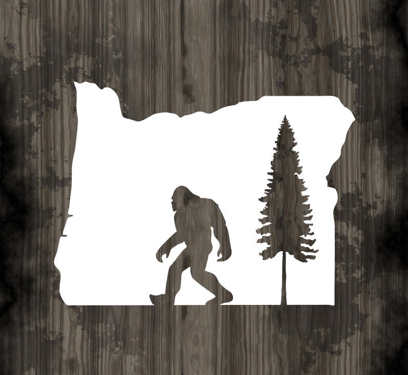 Oregon Bigfoot Vinyl Car Decal Bigfoot Decal Sasquatch - Etsy