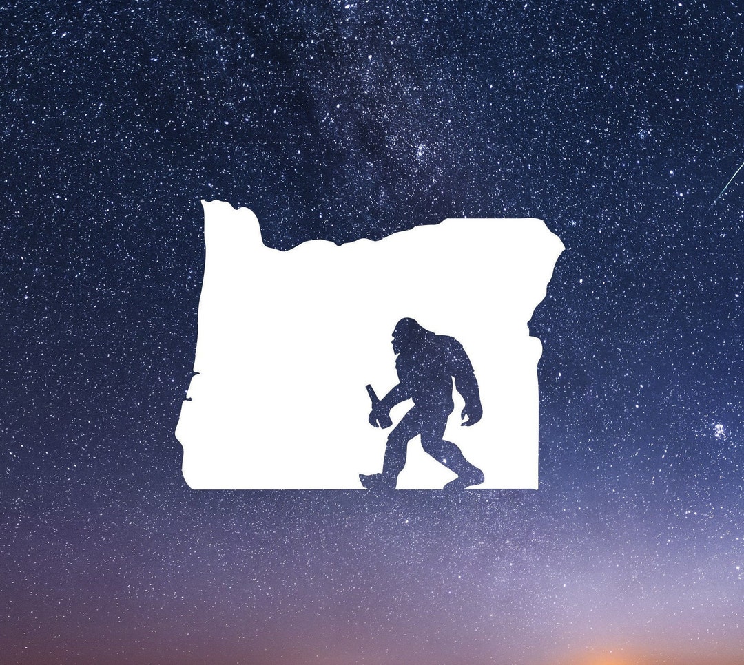 Oregon Sasquatch With Beer Sticker -bigfoot With Beer - Bigfoot With ...