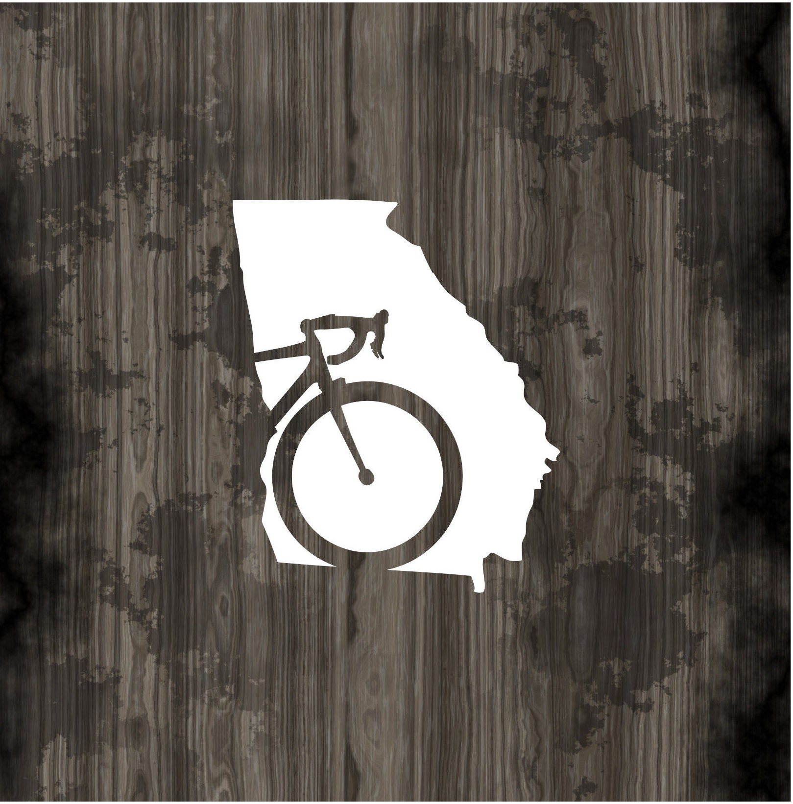 Georgia Road Bike Vinyl Decal Road Bike Decal Car Bike | Etsy