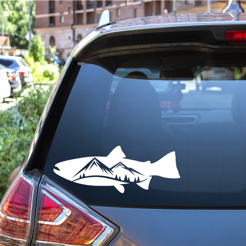 Fish Decal Salmon Decal Salmon Sticker Cooler Sticker | Etsy