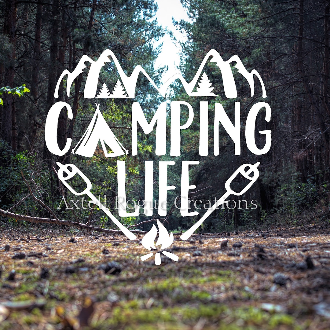 Camping Life Large RV Vinyl Decal - Camping Life Sticker - Marshmallow ...