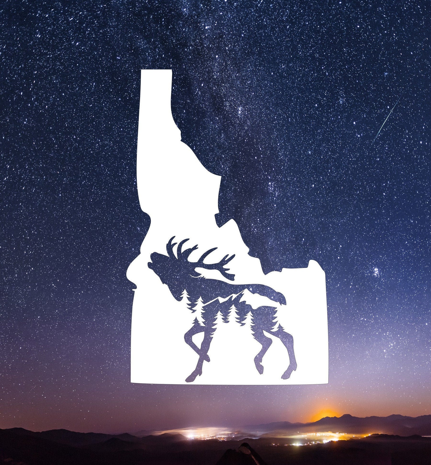 Idaho Elk Decal Idaho Decal Idaho Sticker Elk Decal - Etsy