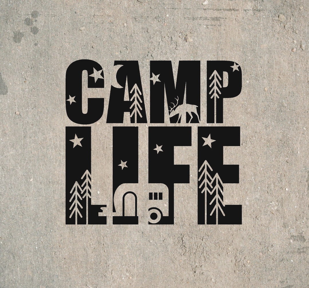 Camp Life Vinyl Decal Camping Decal Large RV Decal - Etsy