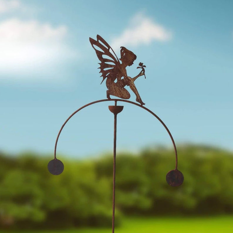 Double Ball Fairy Garden Wind Spinner Rocker - Etsy