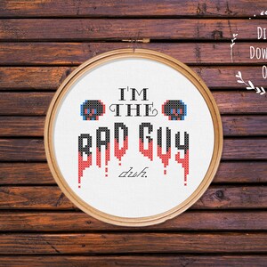 Bad Guy Billie Eilish Cross Stitch Pattern - Etsy