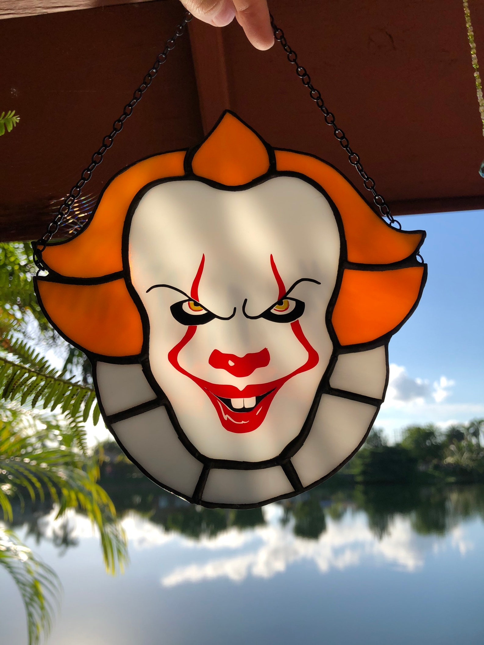 Pennywise IT Stained Glass Suncatcher Horror Fan Art - Etsy