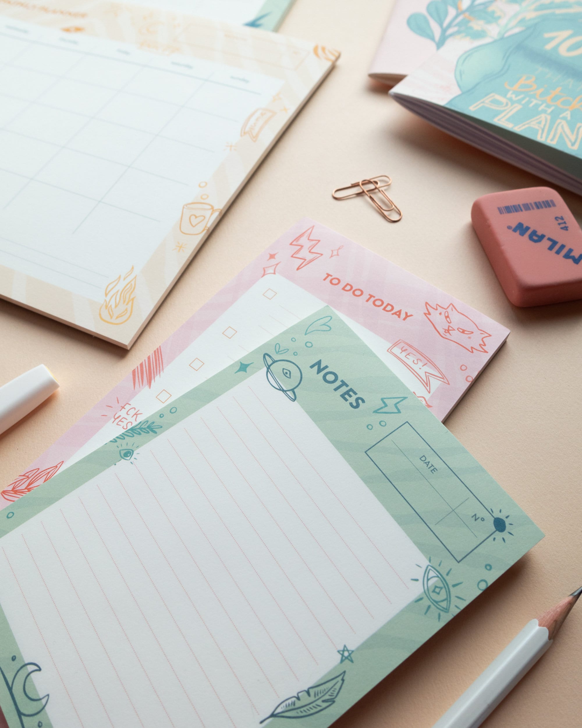 Badass Monthly Desk Planner A4 Size Unique and Fun Design to Elevate ...