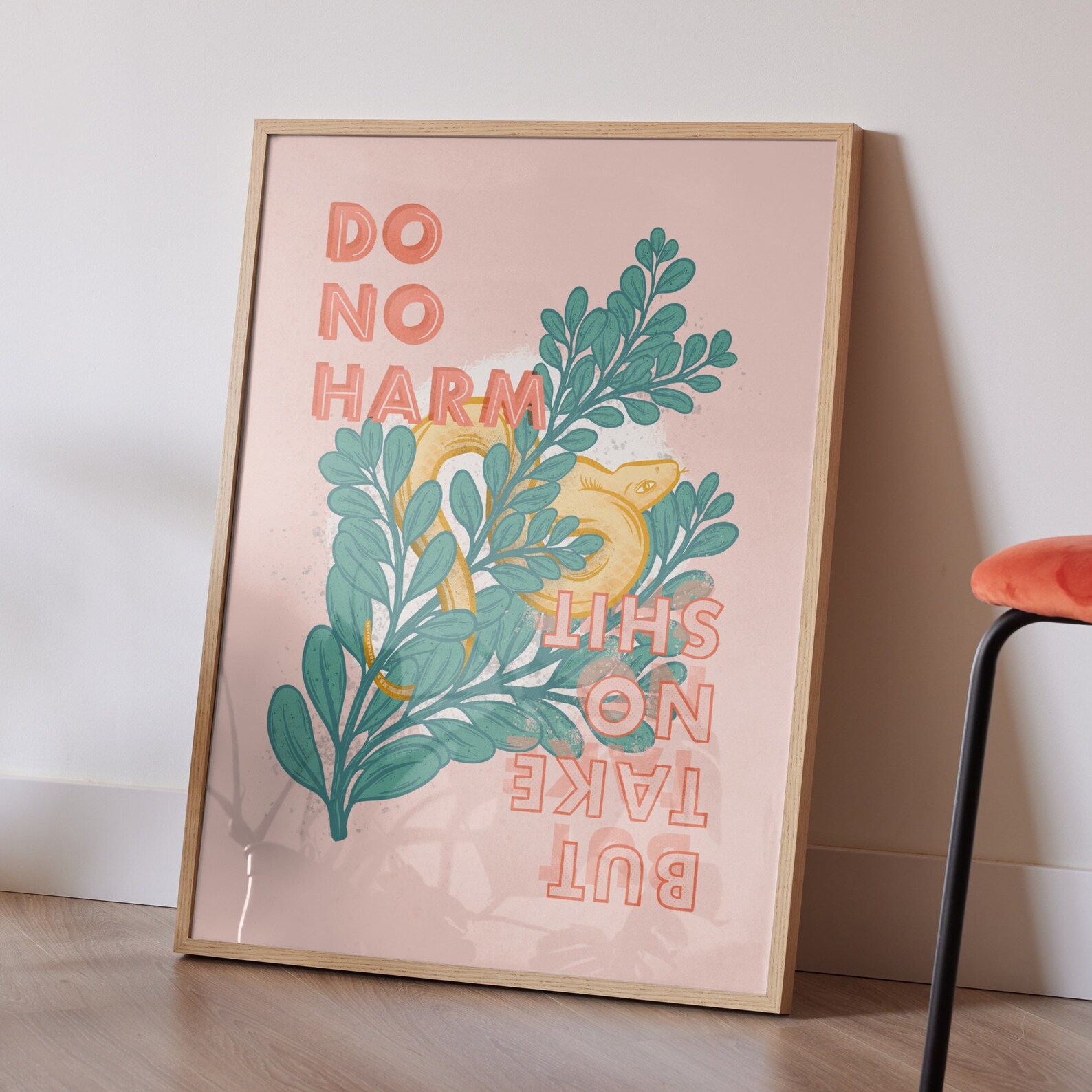 Large Format Digital Art Print With Quote "do No Harm, but Take No Shit ...