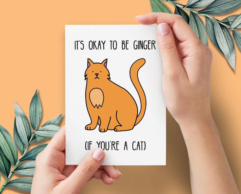 Ginger Cat Rude Birthday Card Banter Cards Funny Offensive - Etsy