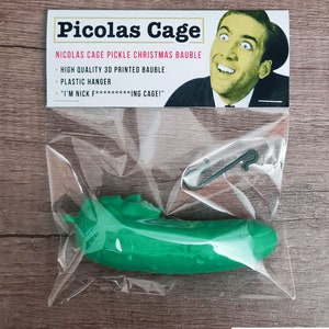Picolas Cage Hanging Christmas Tree Decoration - Nicolas Cage Pickle ...
