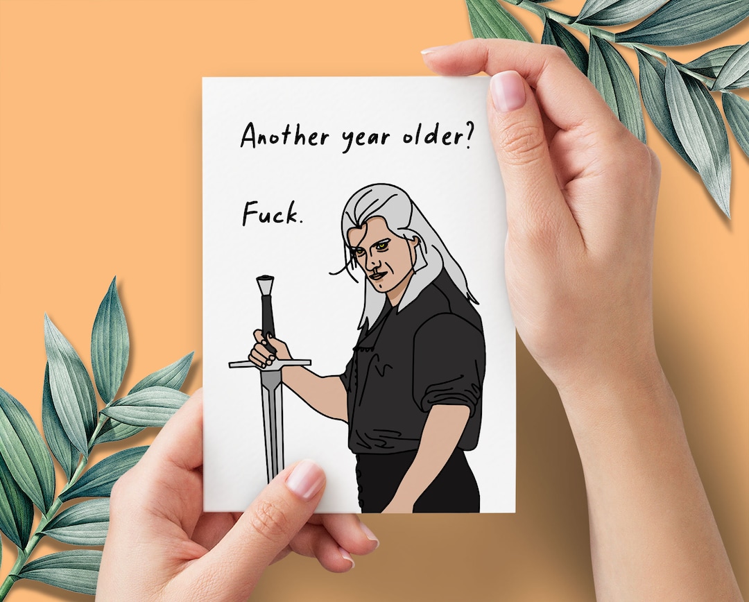The Witcher Birthday Card | Funny Geralt of Rivia Fuck Card | Henry ...