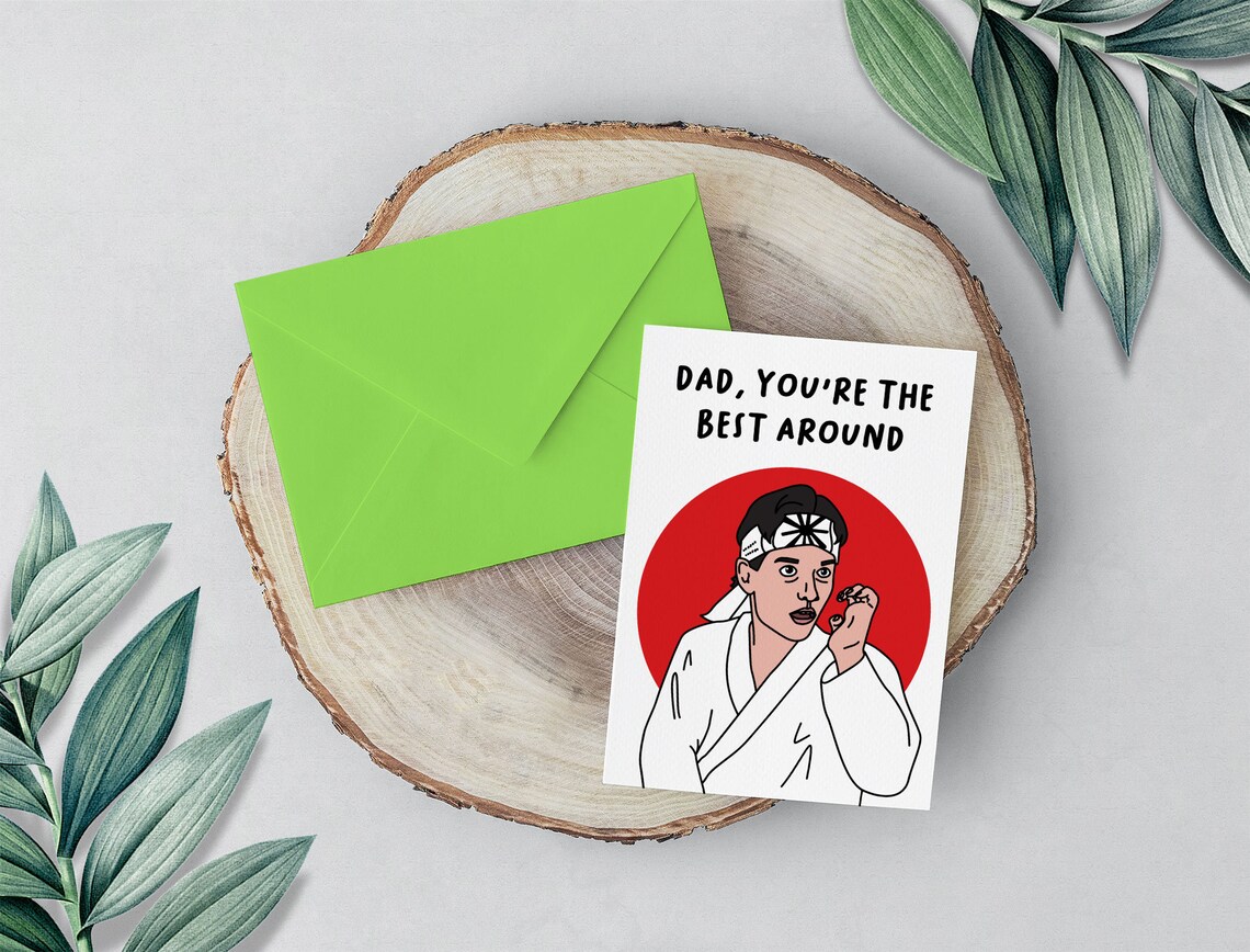 Karate Kid Funny Fathers Day Card Cult 80s Film Daniel | Etsy UK