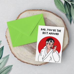 Karate Kid Funny Fathers Day Card Cult 80s Film Daniel | Etsy UK