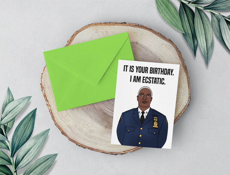 Brooklyn Nine Nine Birthday Card Captain Holt Card | Etsy