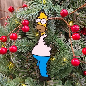 Large Homer Simpson Christmas Hanging Decoration - the Simpsons Bush ...