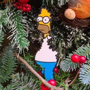 Large Homer Simpson Christmas Hanging Decoration - the Simpsons Bush ...