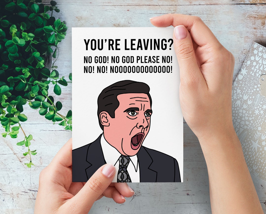 The Office Funny Leaving Card | Michael Scott Meme Work Colleague Card ...