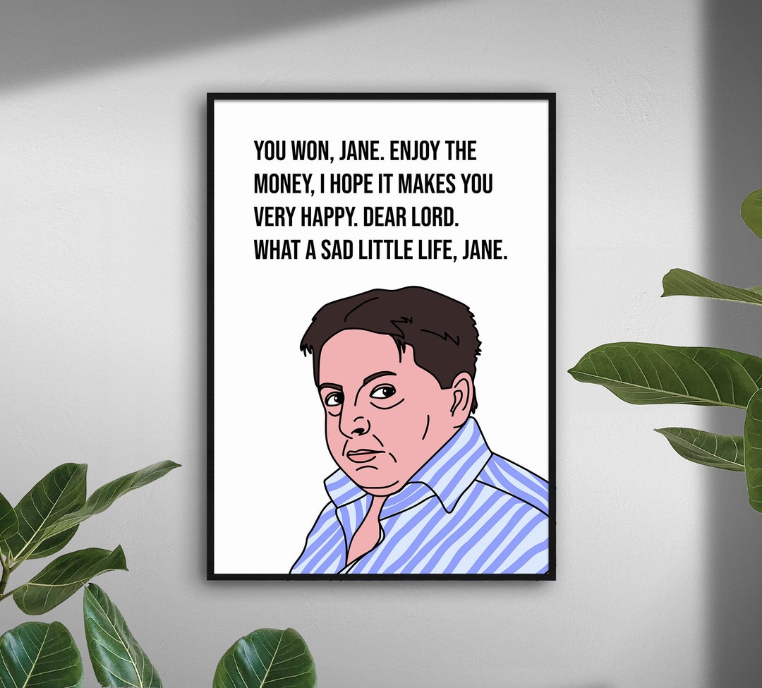Come Dine With Me Print Jane Poster 2 Funny Meme Quote Wall Art Funny ...