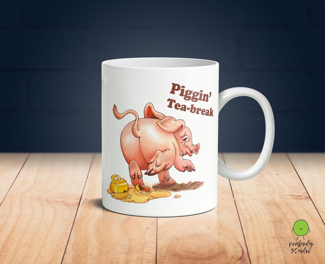 Peep Show Piggin Tea Break Mug | Mark and Jeremy Funny TV Show Mug | Cool Mug Present | Peep ...