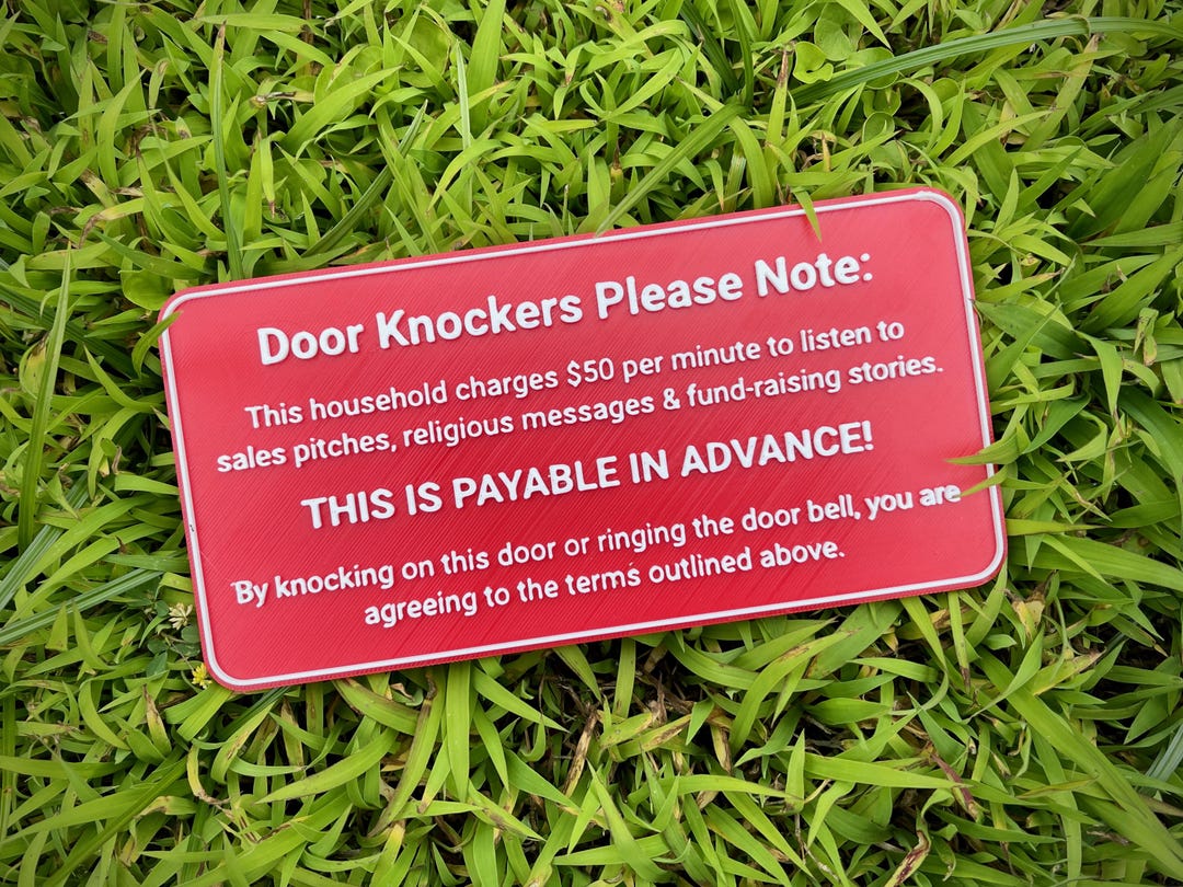 Door Knockers Please Note! Door Sign Funny Welcome Sign for Front Door ...