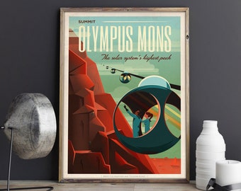 James Webb Space Telescope Visit Space 1950s Retro Style Travel Poster ...