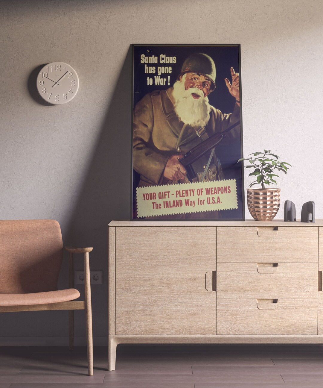 Santa Claus Has Gone to War | Vintage Military Poster | U.S. War Bond ...