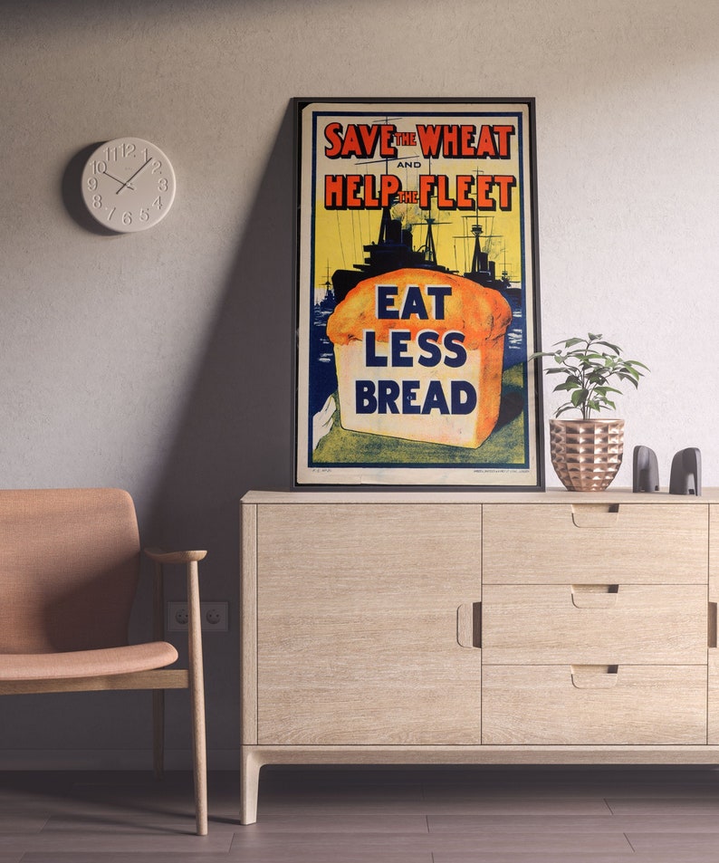Eat Less Bread Save A Fleet Vintage Food Administration | Etsy