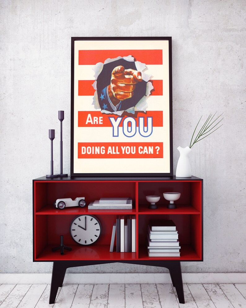 Are You Doing Your Part War Propaganda Poster | Etsy