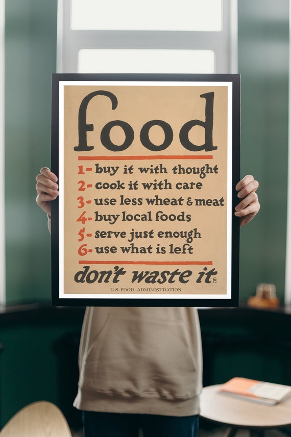 Vintage Food Administration Poster Food Saver Poster US | Etsy