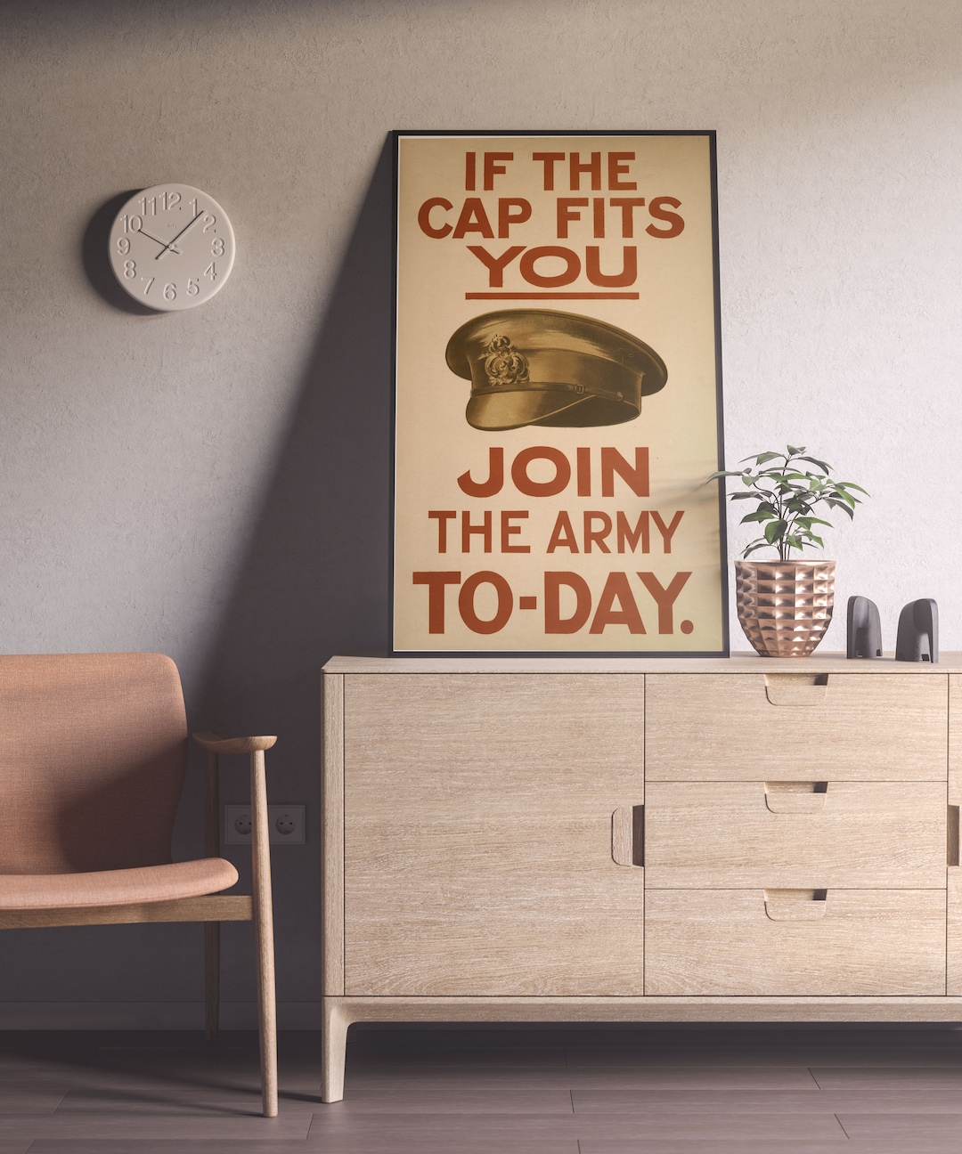 Vintage Recruitment Poster | U.S. Enlistment Poster | If the Cap Fits ...