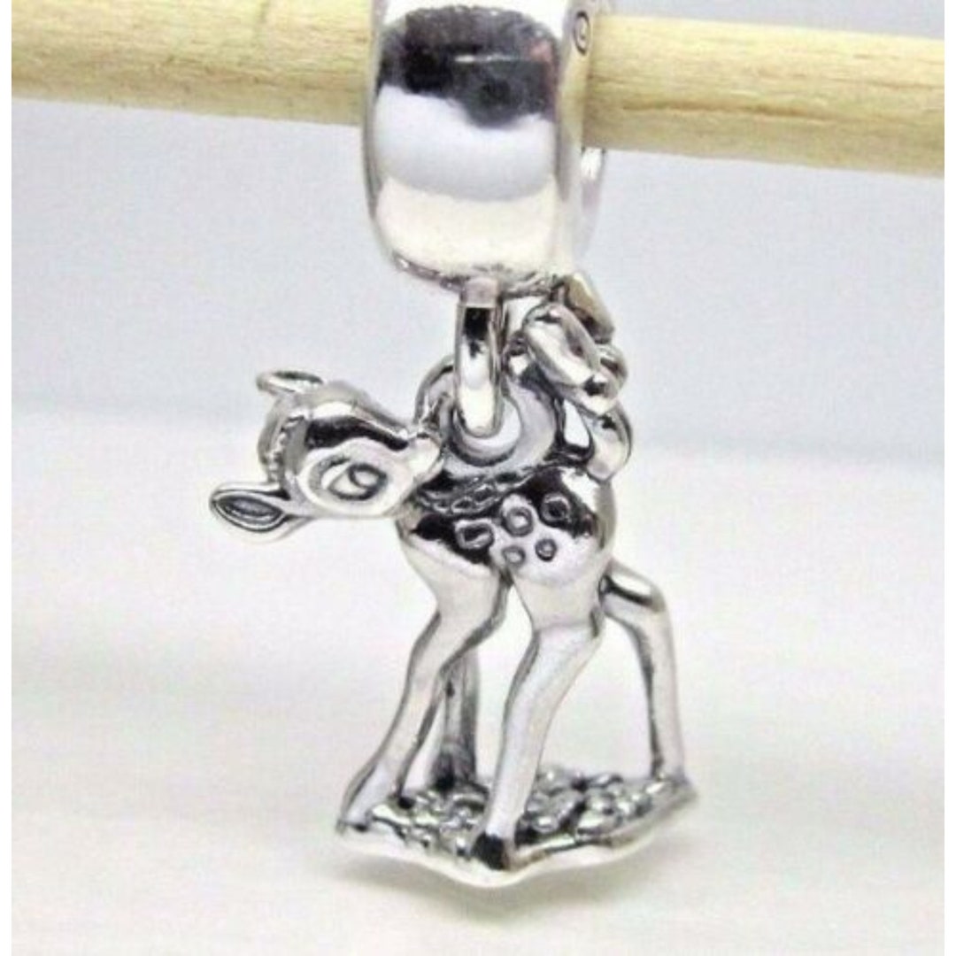 S925 Sterling Silver Bambi Charm Bead Fits Pandora Charm Bracelets ...