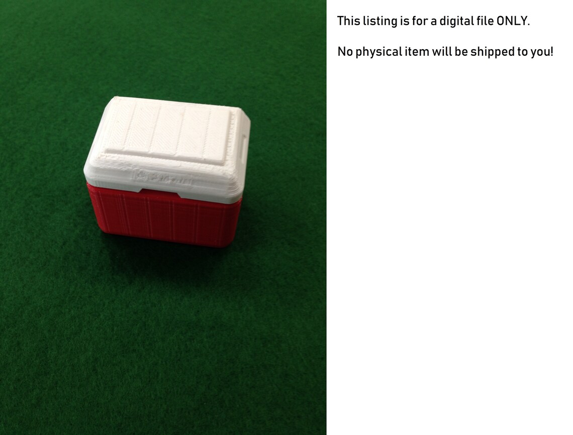 STL File for 3D Printer: Miniature Cooler Scaled for 1/12 Dollhouses - Etsy