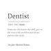 Dentist Definition Wall Art Printable Minimal Print Dental Print Modern ...