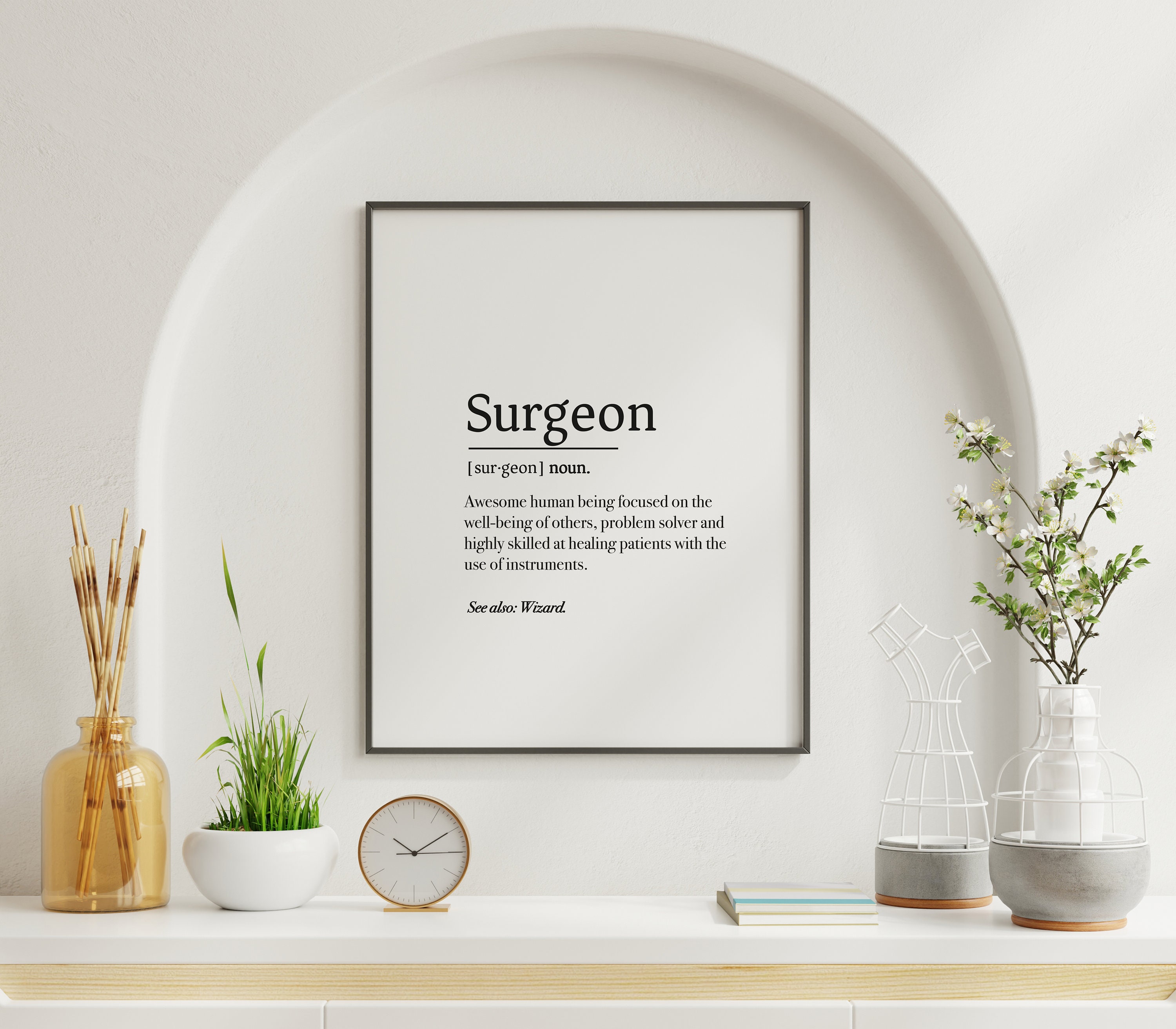 Surgeon Definition Wall Art Printable Minimal Print - Etsy