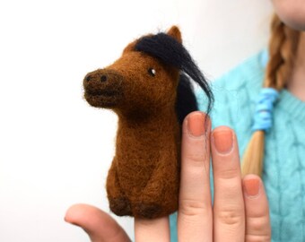 Needle felted finger puppets wool ornaments by YuliaKochevykh