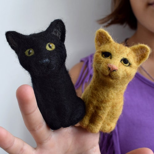 Family Finger Puppet/handmade Happy Family Felt Finger | Etsy