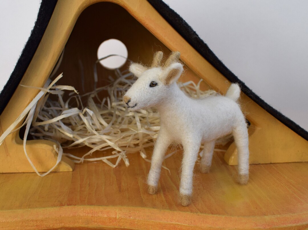 Felt Goat Ornament Needle Felted Handmade Farm Animal - Etsy