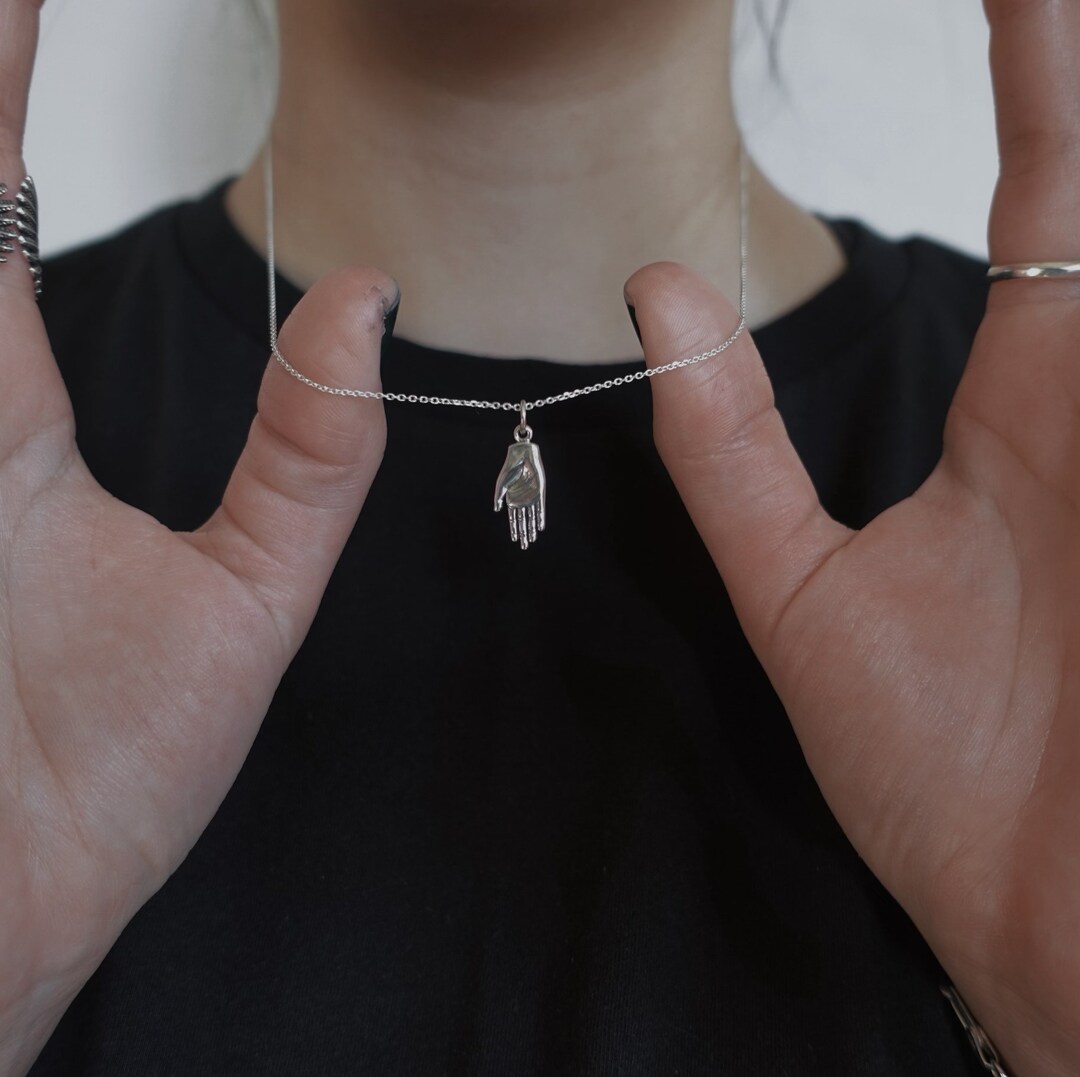 Bite the Hand / Sterling Silver - Etsy