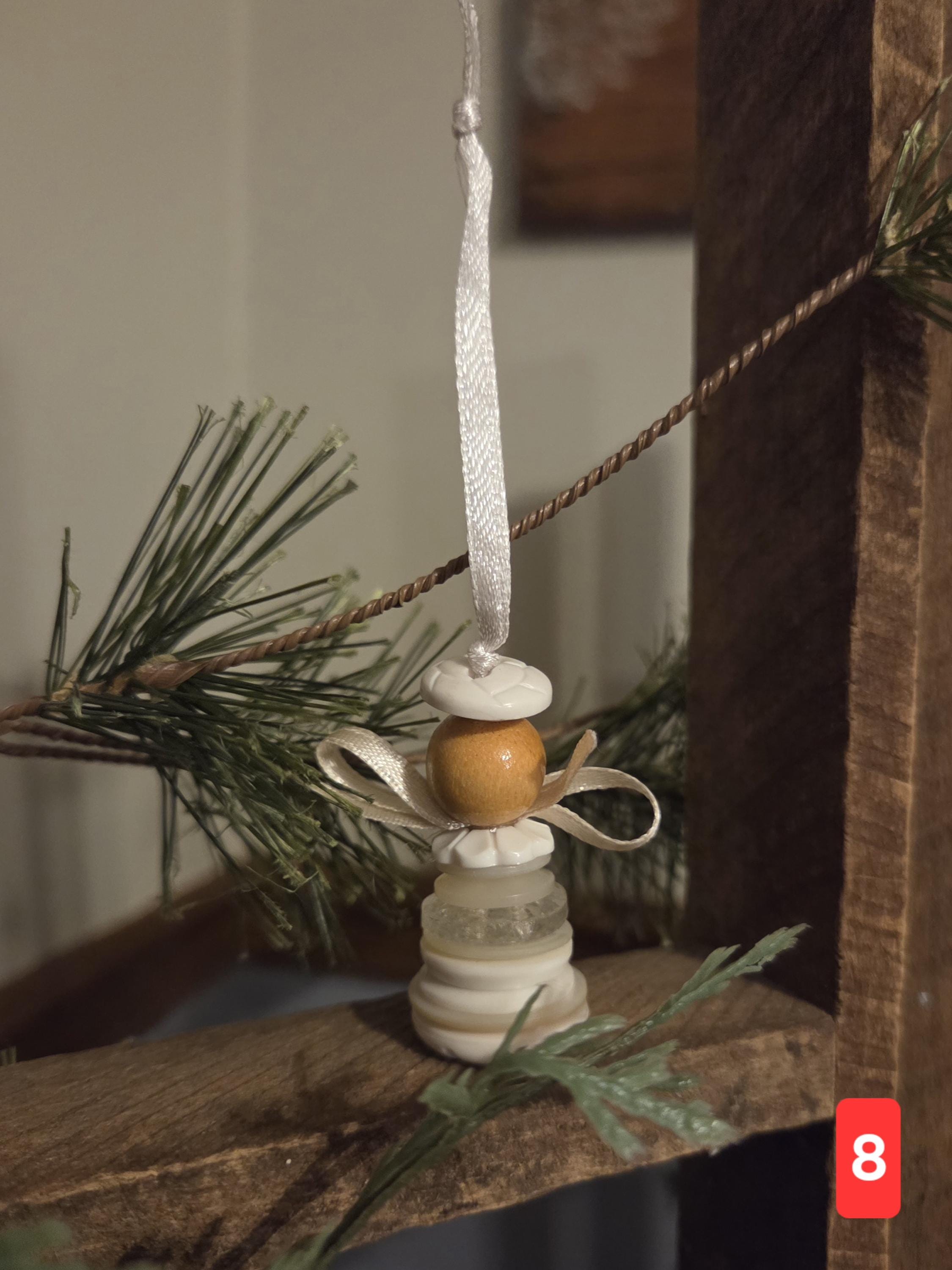 Vintage Button Angel Ornament, Christmas Gift, Handmade, Stocking ...