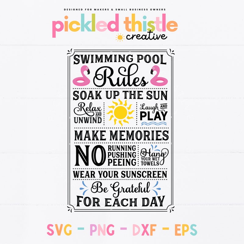 Funny Swimming Pool Rules - Etsy