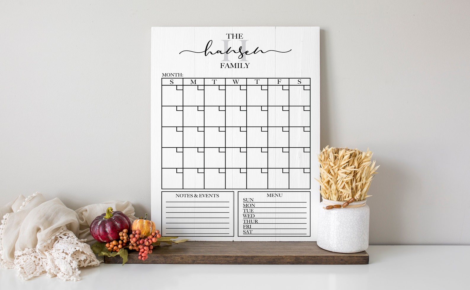 Customizable Family Calendar SVG: Monthly Planner (digital Download) - Etsy