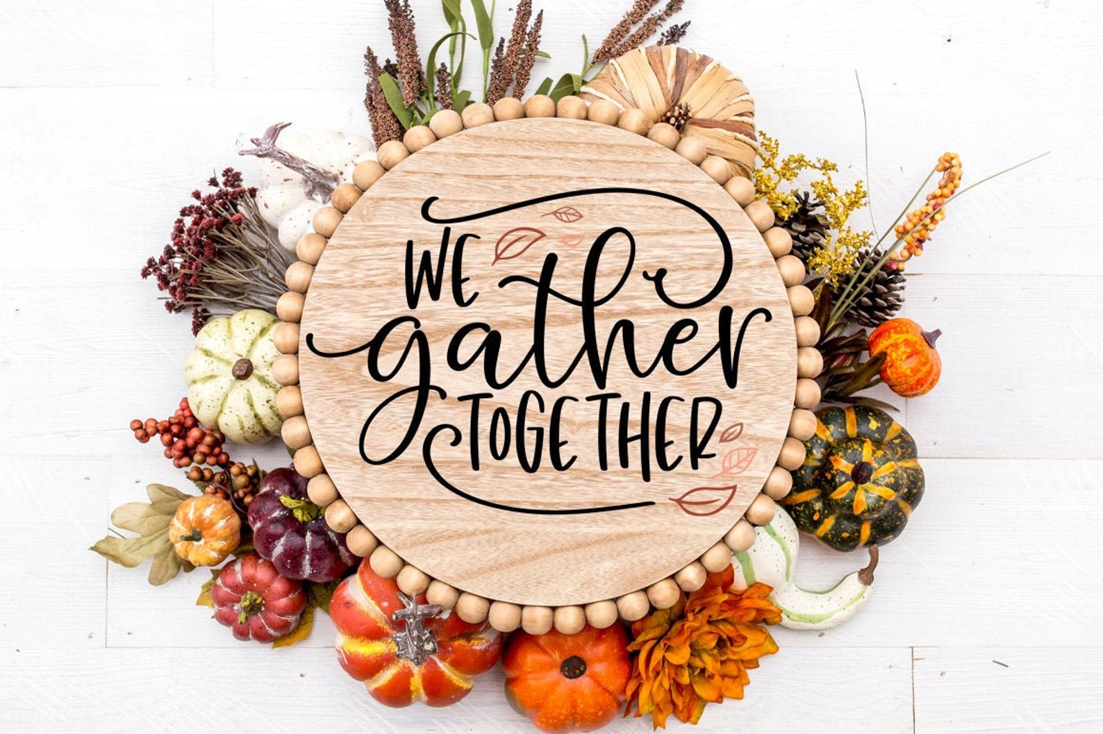 Fall Quote SVG We Gather Together SVG Fall Decor Svg - Etsy
