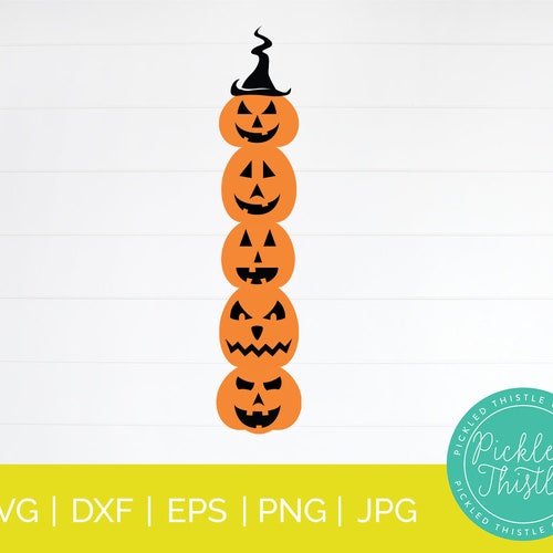 Pumpkin Stack Tall Sign SVG Front Porch Sign Halloween Sign - Etsy